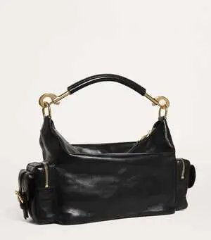 Chloé Large Leather Camera Shoulder Bag - Black