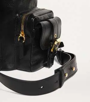 Chloé Large Leather Camera Shoulder Bag - Black