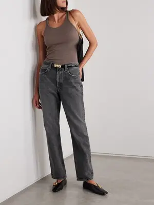 AGOLDE Valen Mid-rise Straight-leg Jeans - Gray