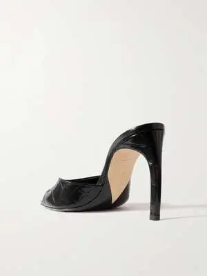 Victoria Beckham Croc-effect Leather Sandals