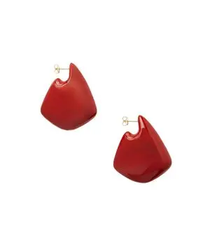 BOTTEGA VENETA Large Fin Enamel Earrings