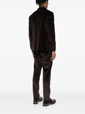 Canali Corduroy Single-breasted Suit - Red