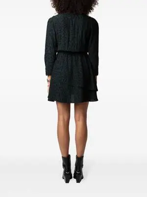Zadig&Voltaire Rogers Leopard Print Dress - Green
