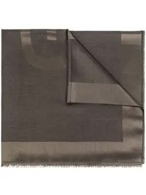 Givenchy 4g-jacquard Frayed-edge Scarf Green