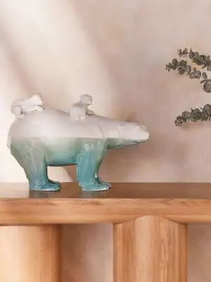 LLADRO Mummy Bear And Babies Sculpture
