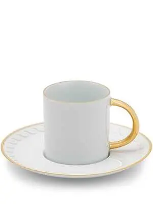 L'Objet Neptune Espresso Cups And Saucer - White