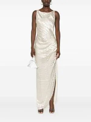 Blumarine Devoré-effect Sleeveless Dress