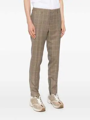 LANVIN Checked Tapered Trousers