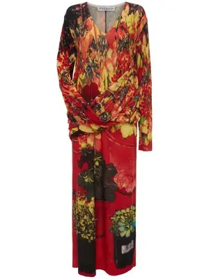 JW Anderson Drape-front Asymmetric Maxi Dress