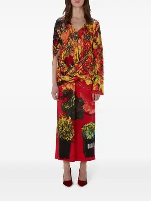 JW Anderson Drape-front Asymmetric Maxi Dress