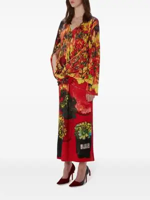 JW Anderson Drape-front Asymmetric Maxi Dress