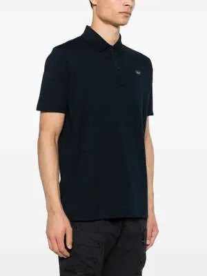 Paul & Shark Logo-patch Polo Shirt - Blue