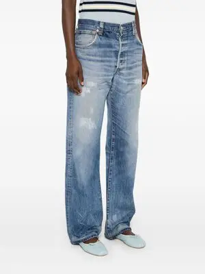 RE/DONE High-rise Straight Leg Jeans