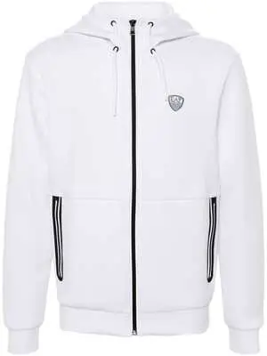 Emporio Armani Rubberised Logo Hoodie - White