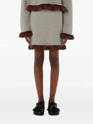 JW Anderson Satin-trimmed Mini Skirt