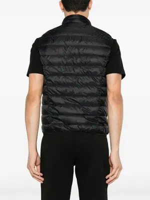 EA7 Logo-print Padded Gilet - Black