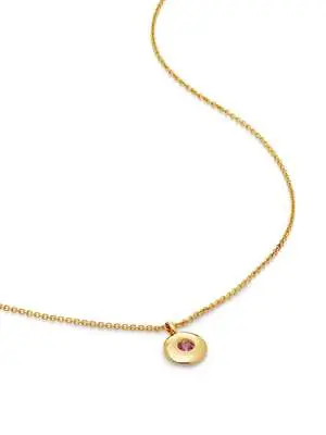 Monica Vinader October Birthstone Pendant Necklace - Gold