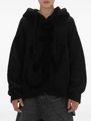 JW Anderson Anchor-logo Zip Hoodie - Black