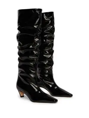 MSGM 55mm Leather Boots - Black
