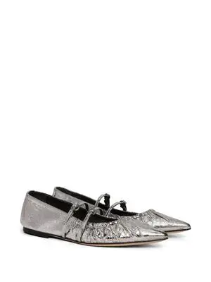 MSGM Metallic Ballerina Shoes