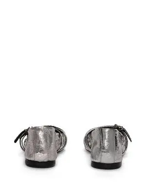 MSGM Metallic Ballerina Shoes