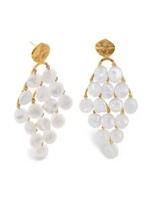 Monica Vinader Capri Keshi Pearl Cocktail Drop Earrings - Gold