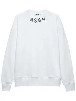 MSGM Logo-print Cotton Sweatshirt