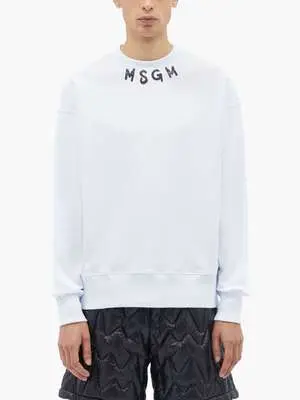 MSGM Logo-print Cotton Sweatshirt