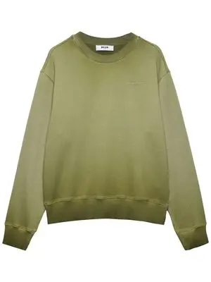 MSGM Embroidered Logo Cotton Sweatshirt