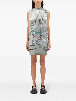 MSGM Graphic-print Mini Dress