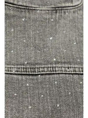 Fabiana Filippi Rhinestone-embellished Denim Top