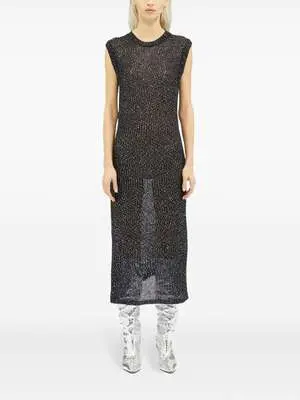MSGM Sequin-embellished Midi Dress
