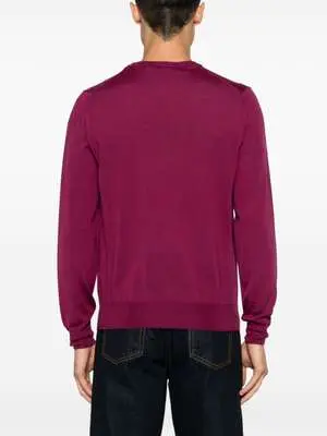 Canali Fine-knit Sweater - Purple