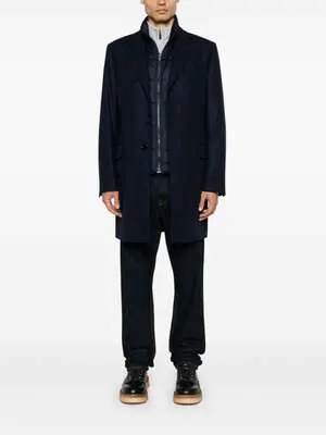 FAY Layered Overcoat - Blue