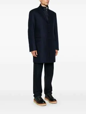 FAY Layered Overcoat - Blue