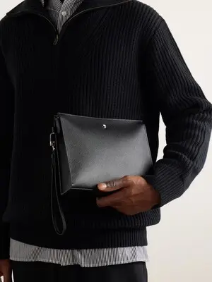 Montblanc Textured-leather Pouch