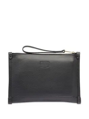 LANCEL Jour De Leather Wristlet Clutch - Black