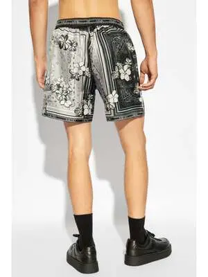 Amiri Bandana Floral Silk Shorts