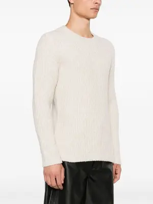 AUTRY Fisherman-knit Sweater - Neutrals