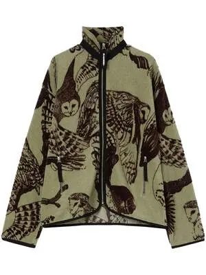 JIL SANDER Patterned-jacquard Zip-up Sweatshirt