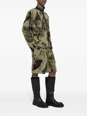 JIL SANDER Patterned-jacquard Zip-up Sweatshirt