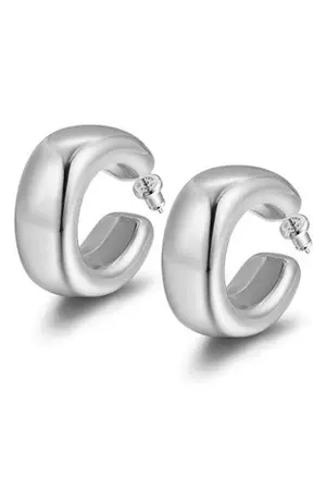 JANE BASCH DESIGNS Oversized Hoop Earrings - Silver