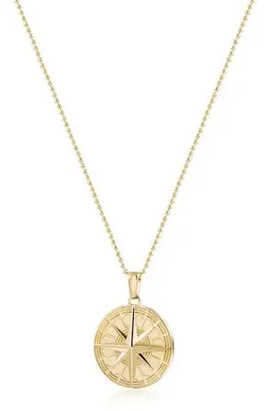 JANE BASCH DESIGNS North Star Medallion Pendant Necklace - Gold