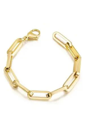 JANE BASCH DESIGNS Oversize Paper Clip Chain Bracelet - Gold