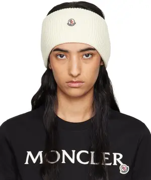 Moncler Moncler Off-White Wool Headband - 034 White