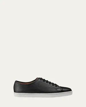 John Lobb Textured Leather Low-top Sneakers