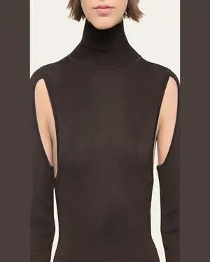 Helmut Lang Air Cut-out Turtleneck Dress