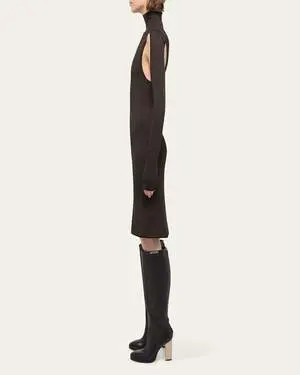 Helmut Lang Air Cut-out Turtleneck Dress