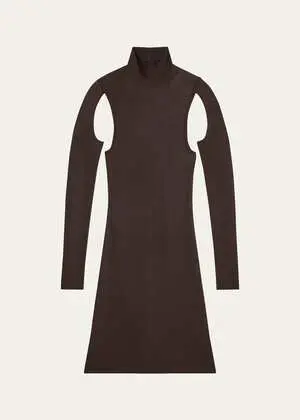 Helmut Lang Air Cut-out Turtleneck Dress