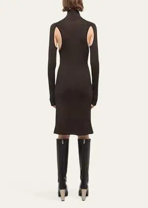 Helmut Lang Air Cut-out Turtleneck Dress
